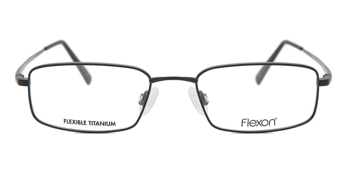 Flexon Einstein 600 N 001 Square Black Eyeglasses | SmartBuyGlasses US
