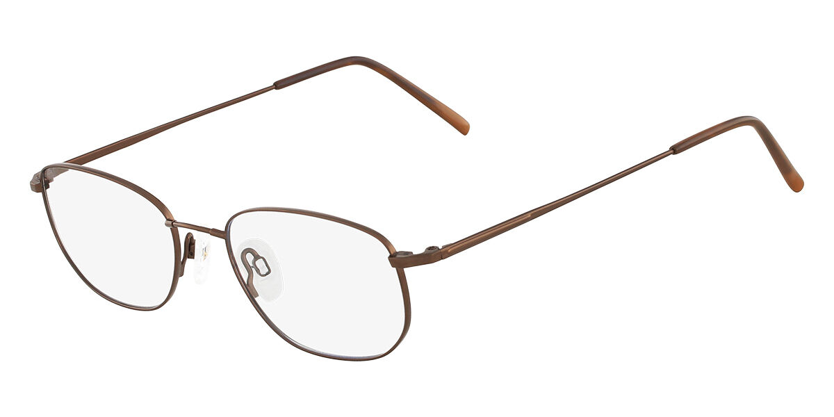 Flexon 600 210 Square Brown Eyeglasses | SmartBuyGlasses US