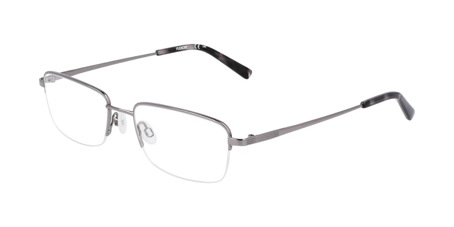 Flexon H6067 N 072 Rectangle Shiny Gunmetal Eyeglasses | SmartBuyGlasses US