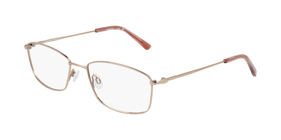 Flexon W3040 770 Rectangle Shiny Rose Gold Eyeglasses | SmartBuyGlasses US