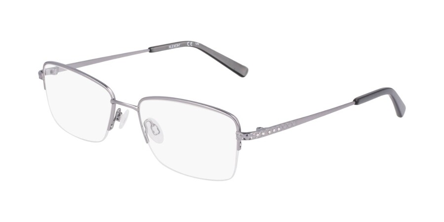 Flexon W3043 038 Rectangle Satin Light Gunmetal Eyeglasses ...