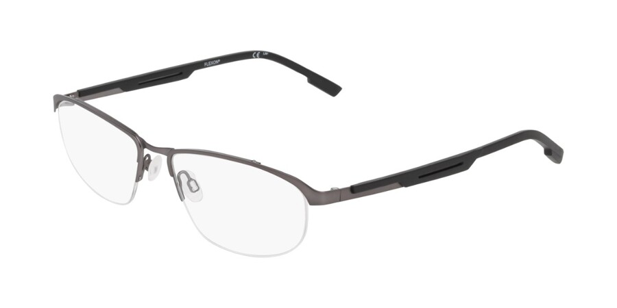 Flexon E1158 N 072 Rectangle Satin Gunmetal Frame Eyeglasses ...
