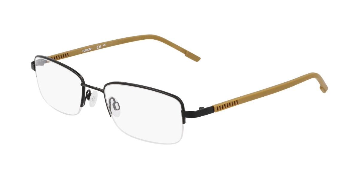 Flexon H6079 N 004 Rectangle Satin Black Frame Eyeglasses ...