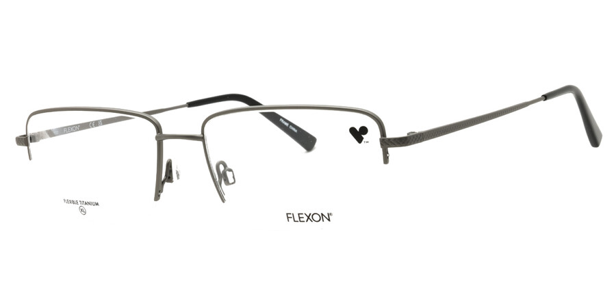 Flexon H6073 070 Rectangulaire Satin Gunmetal lunettes | EasyLunettes ...