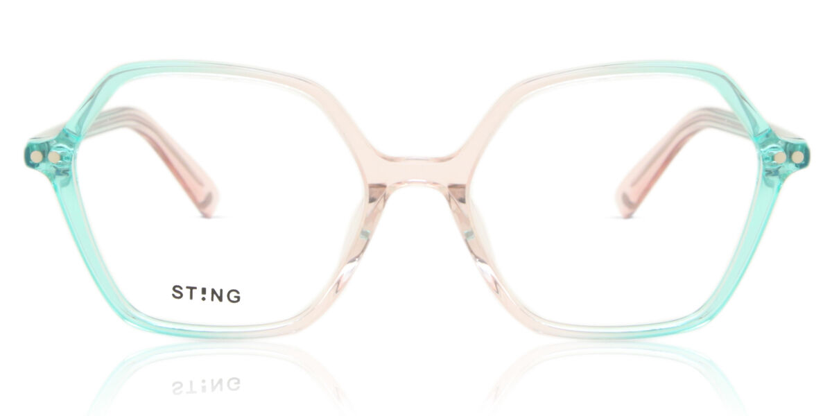 Sting VSJ711 0C20 Eyeglasses in Transparent Green Gradient Pink ...