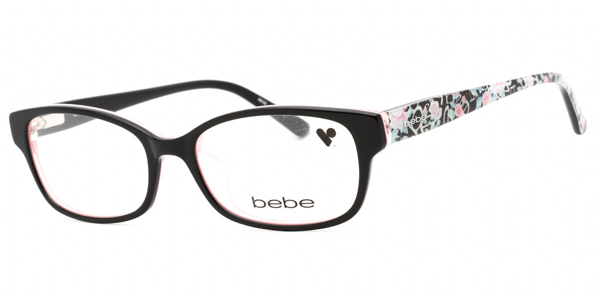 Bebe BB5183 001 Eyeglasses in Jet Black On Pink | SmartBuyGlasses USA