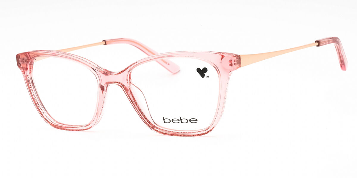 Bebe BB5203 689 Eyeglasses in Transparent Pink | SmartBuyGlasses USA