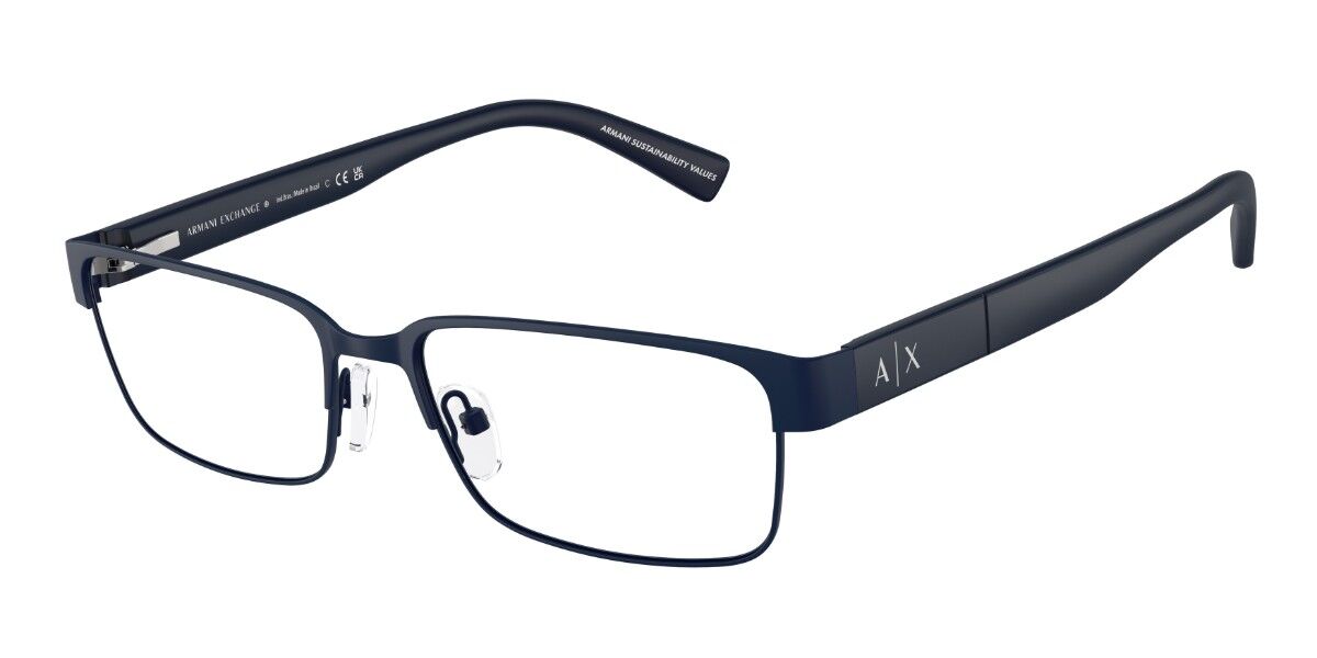 Óculos de Grau Armani Exchange AX1017 6099 Matte Dark Blue ...