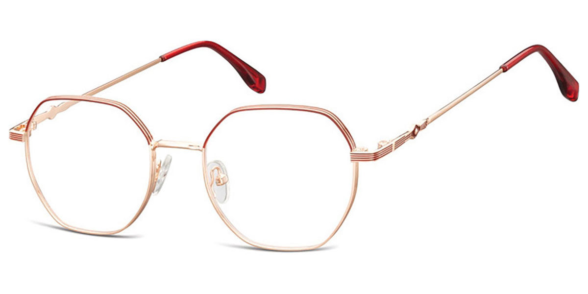 SmartBuy Collection Sev 905A Oval Red Rose Gold Frame Eyeglasses ...