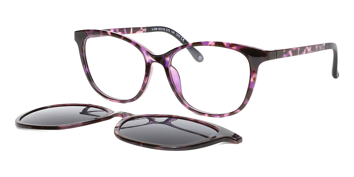 SmartBuy Collection Bree With Clip-On Two Set U-0299 073 Eyeglasses in Dark Tortoise ...