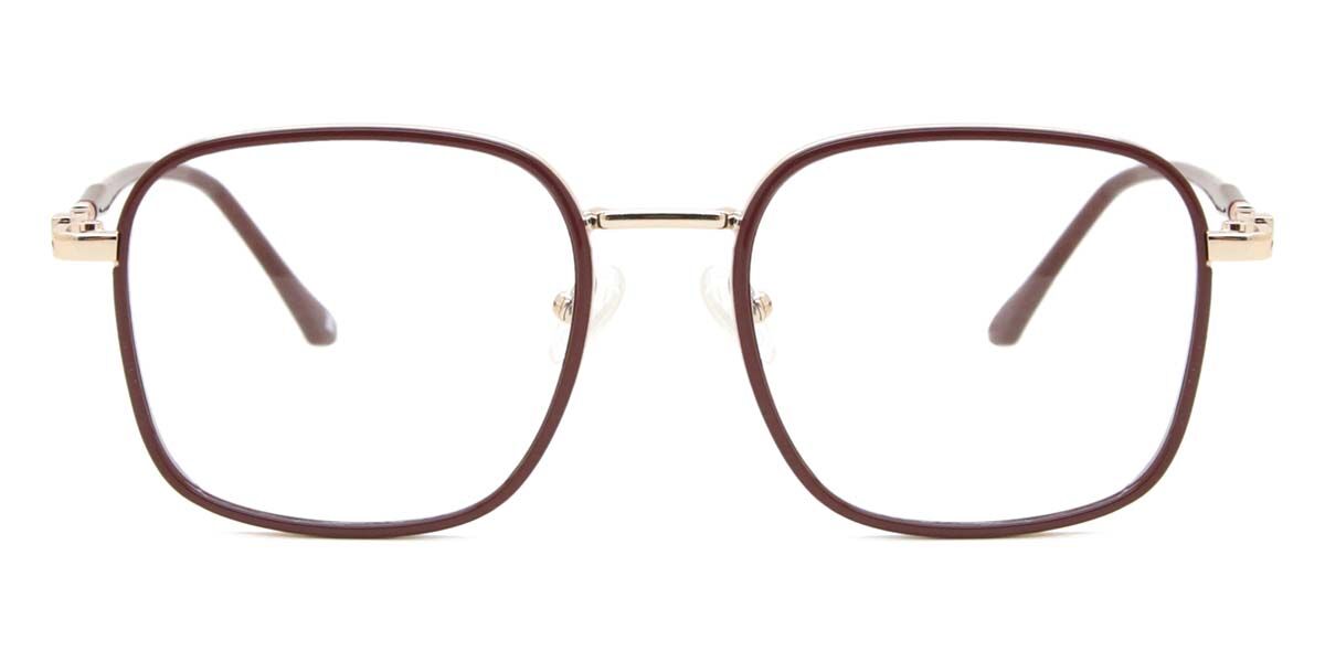 SmartBuy Collection Felt MTR-90 Square Red Gold Frame Eyeglasses ...