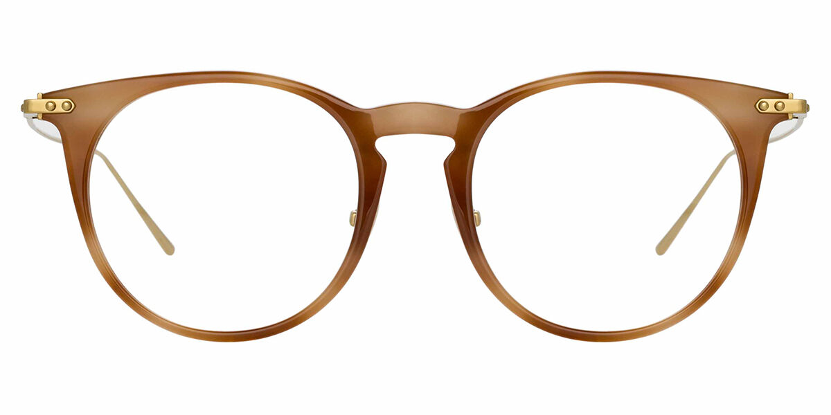 Linda Farrow ELLIS LF54A Asian Fit C4 Eyeglasses in Brown Horn ...