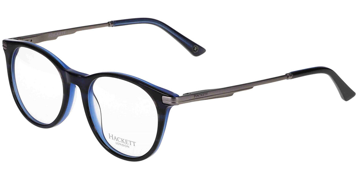 Hackett 1319 670 Eyeglasses in Dark Blue On Transparent Light Blue ...