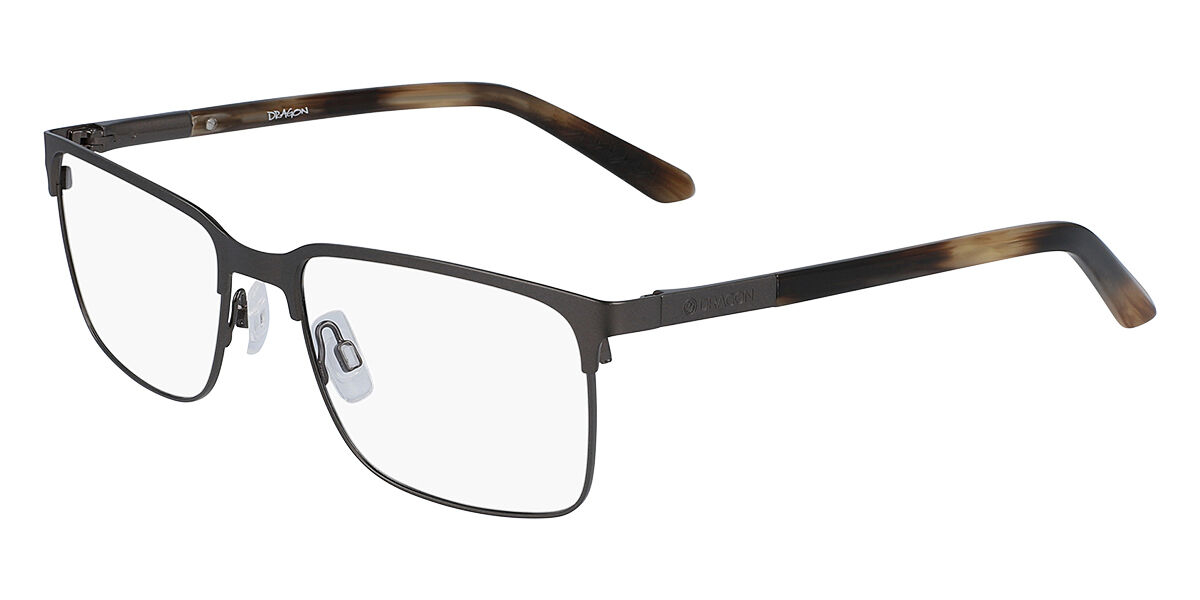 Dragon DR2015 074 Square Matte Gunmetal Grey Eyeglasses ...