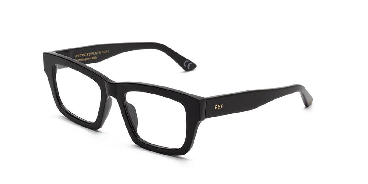 Retrosuperfuture NUMERO 108 BLACK E6A Glasses Black | VisionDirect Australia
