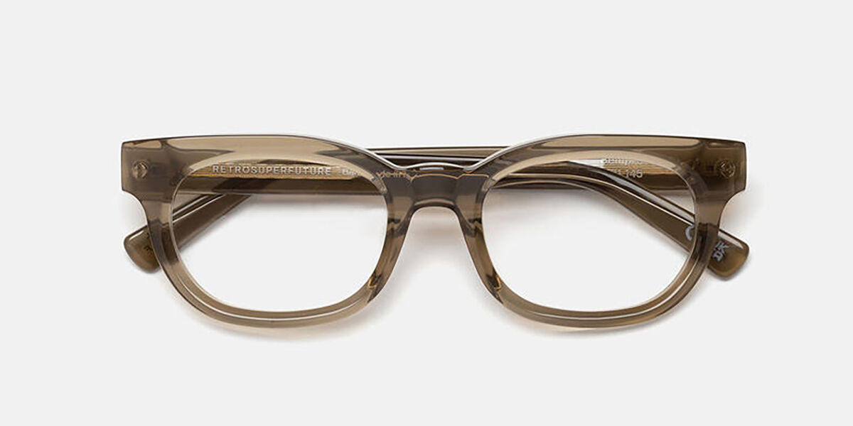 Retrosuperfuture SEMPRE OPTICAL REGOLE ZX4 Glasses Transparent Light Brown | VisionDirect Australia