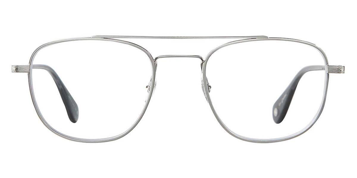 Garrett Leight CLUBHOUSE II BS-SGY Eyeglasses in Brushed Silver ...