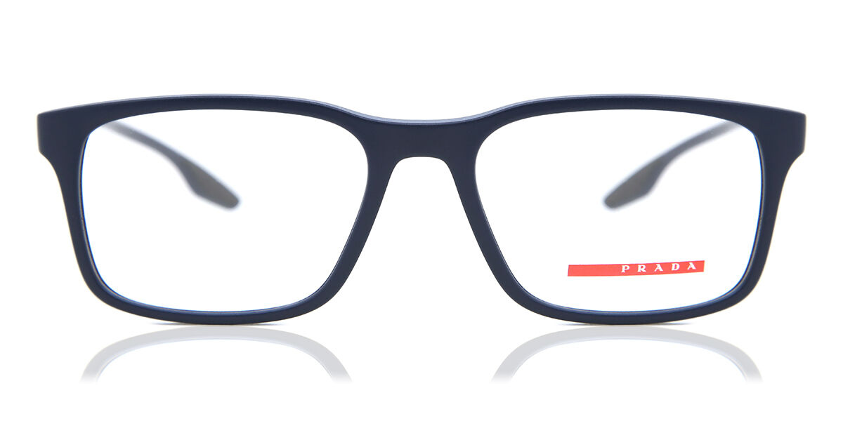 Prada Linea Rossa PS01LV TWY1O1 Rectangle Matte Blue Frame Eyeglasses ...