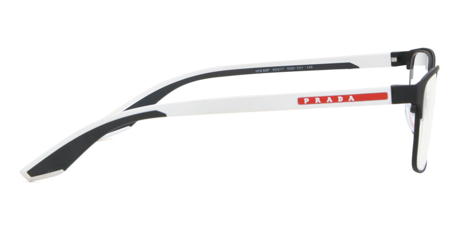 Prada Linea Rossa PS50PV DG01O1 Eyeglasses in Matte Black ...