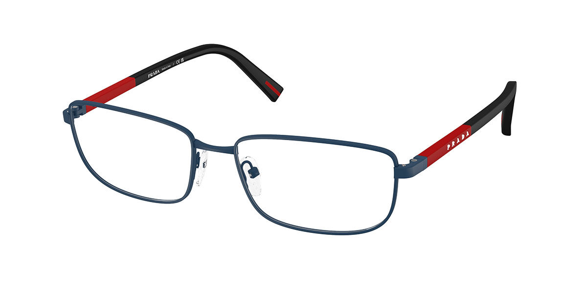 Prada Linea Rossa PS 50SV TFY1O1 Rectangle Matte Blue Frame Eyeglasses ...
