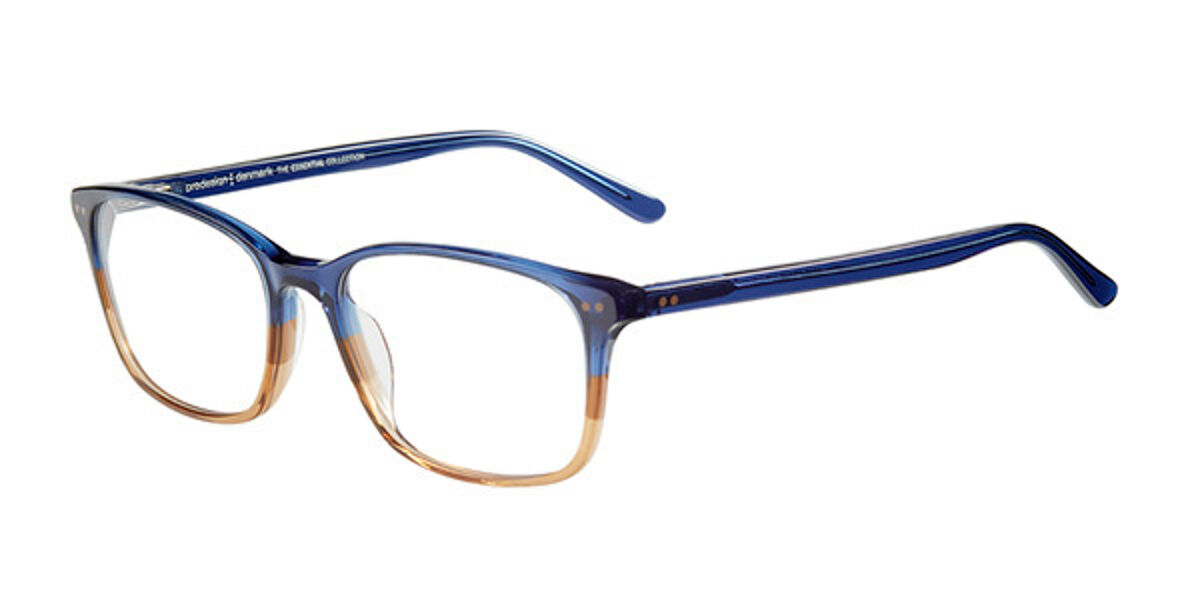 Prodesign 1791 9045 Glasses Transparent Blue/Light Brown | VisionDirect ...