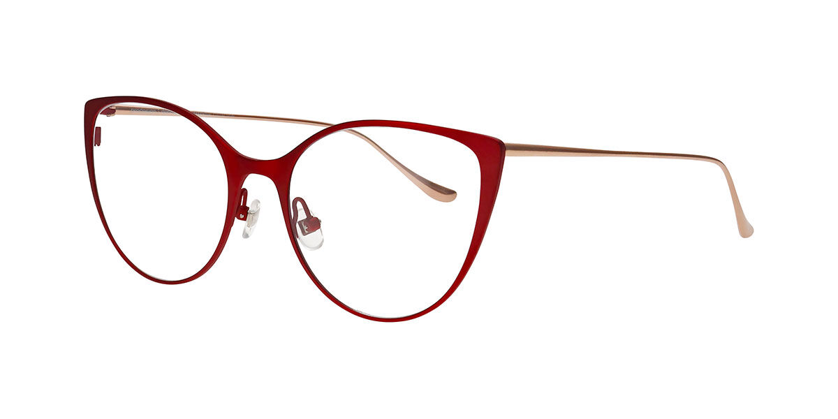 Prodesign 1471 4021 Cat Eye Red Frame Eyeglasses | Vision Direct Australia