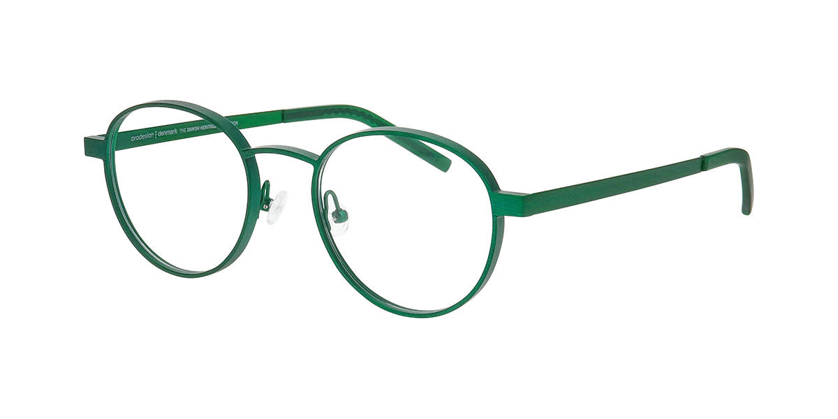 Prodesign Aros 3 9521 Round Green Eyeglasses | Vision Direct Australia