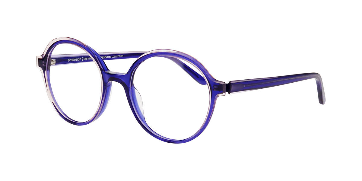 Prodesign Clear 2 3525 Oval Transparent Blue Eyeglasses | Vision Direct ...