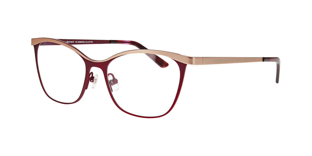 Prodesign Divide 2 3821 Square Matte Burgundy/Gold Eyeglasses ...