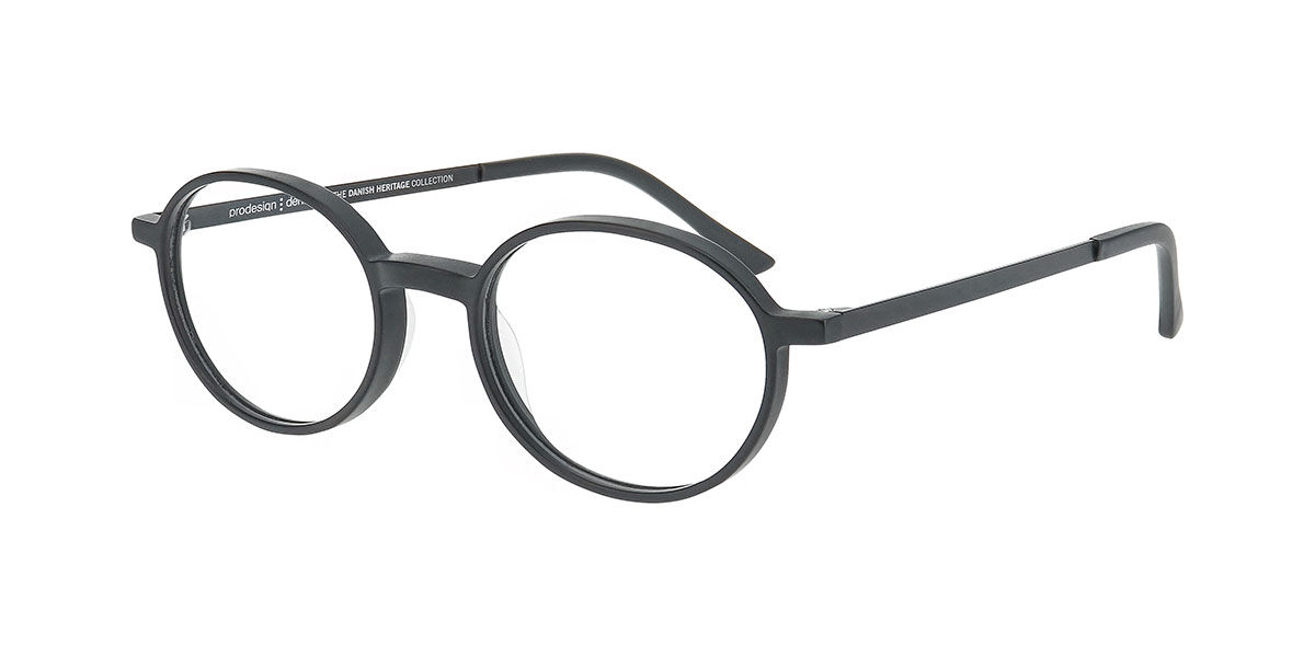 Prodesign Extrusion 2 6031 Oval Matte Dark Black Frame Eyeglasses ...