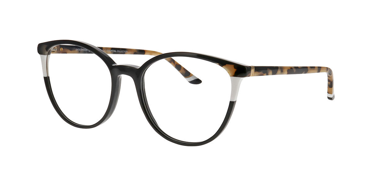 Prodesign Glow 1 6032 Oval Black Eyeglasses | Vision Direct Australia