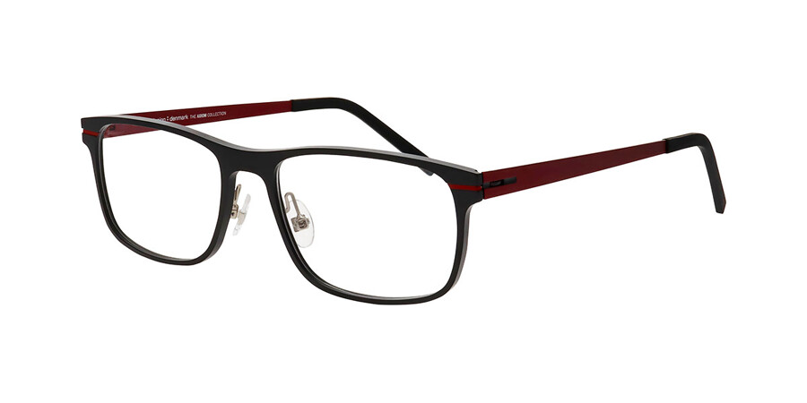 Prodesign Trail 3 4031 Square Black/Matte Dark Red Eyeglasses | Vision ...