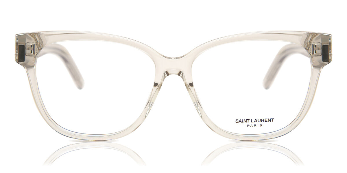 Saint Laurent SL M33 007 Eyeglasses in Transparent Beige Brown ...