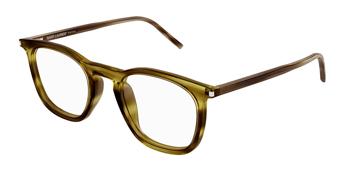 Saint Laurent SL 623 OPT Asian Fit 005 Eyeglasses in Green Tortoise ...