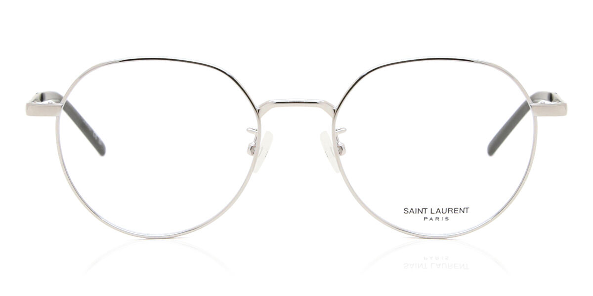 Saint Laurent SL 647/F Asian Fit 002 Oval Silver Eyeglasses | Vision ...