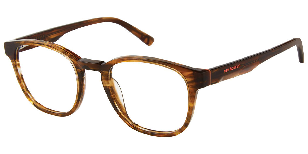 New Balance NB4160 01 Glasses Shiny Pattern Brown | VisionDirect Australia