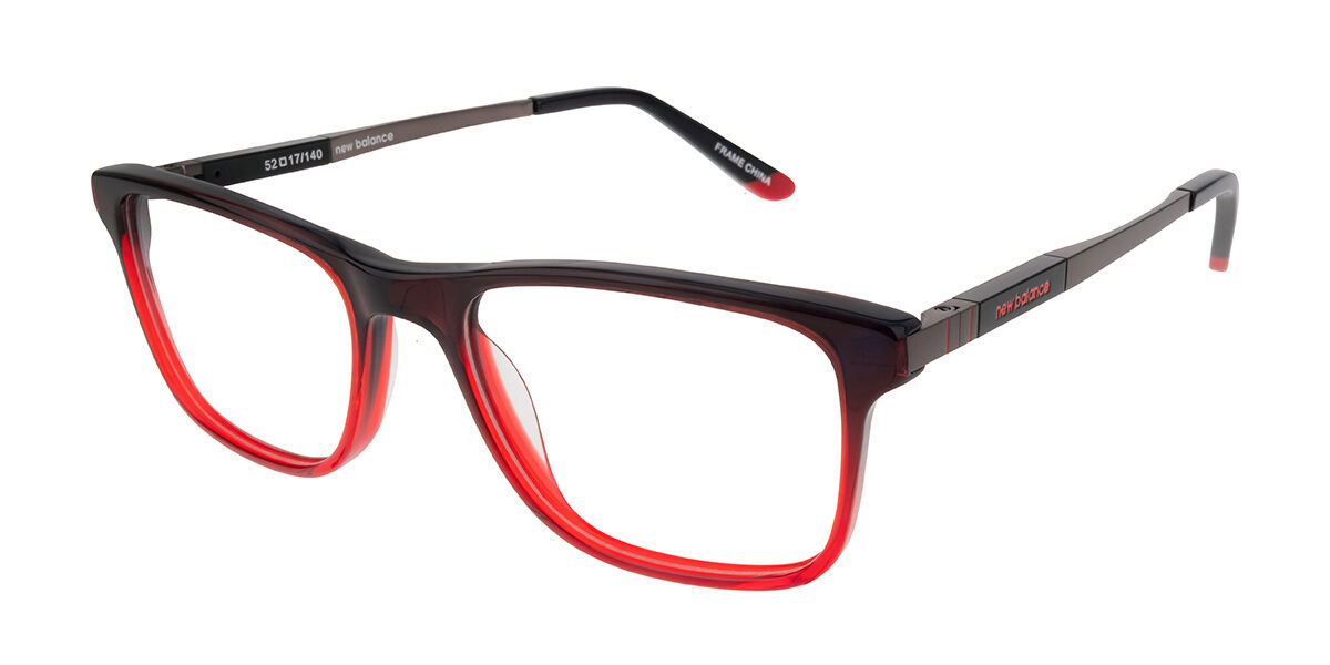 New Balance NB4184 C03 Square Shiny Faded Red Eyeglasses ...