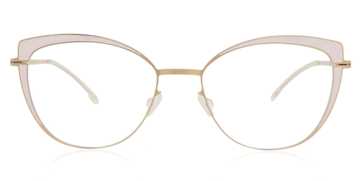 Mykita Kelsey 283 Eyeglasses in Champagne Gold Aurore Pink Two-tone | SmartBuyGlasses USA