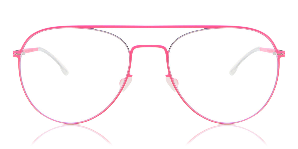 Mykita Eero 151 Glasses Silver Neon Pink | VisionDirect Australia