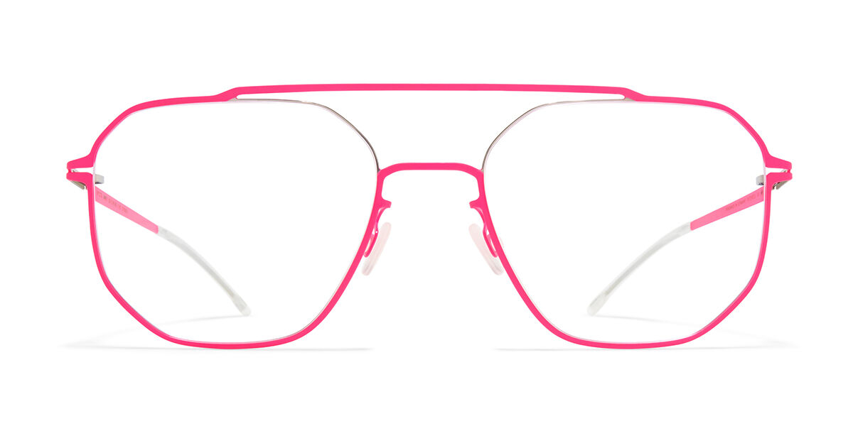 Mykita Arvo 151 Eyeglasses in Silver/Neon Pink | SmartBuyGlasses USA