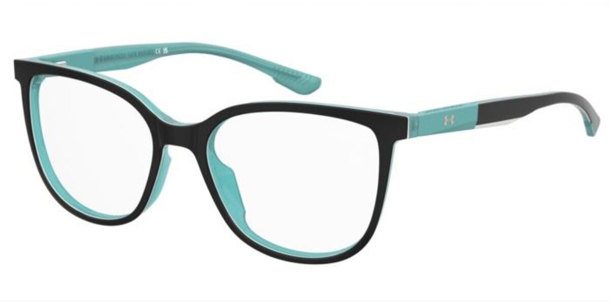 Under Armour UA 5092 EL9 Square Black On Turquoise Blue Eyeglasses ...