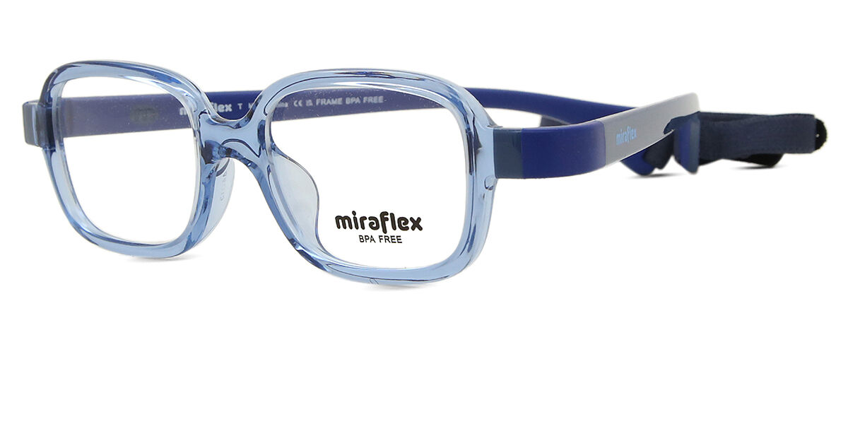 Miraflex MF4001 Kids K592 Square Transparent Blue Eyeglasses ...
