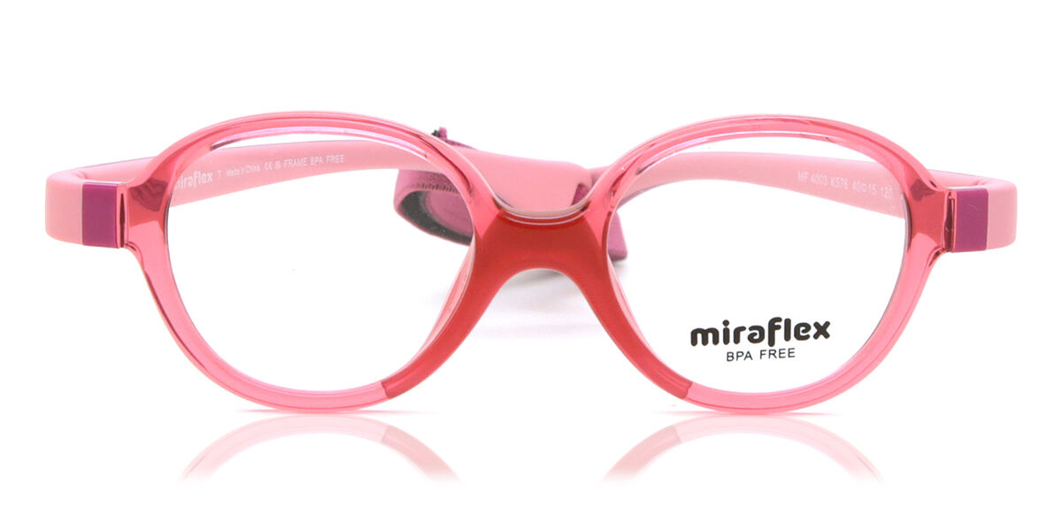 Miraflex MF4003 Kids K576 Glasses Transparent Red | VisionDirect Australia