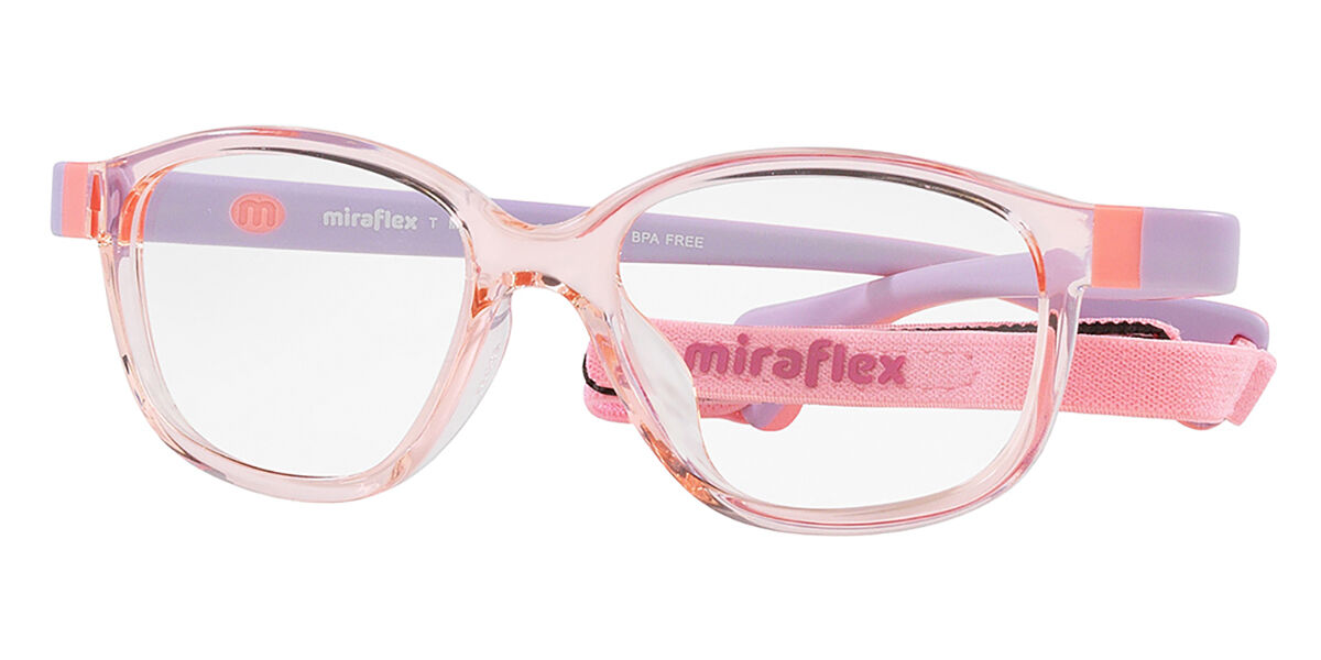 Miraflex MF4007 Kids L135 Glasses Transparent Coral Pink | VisionDirect ...