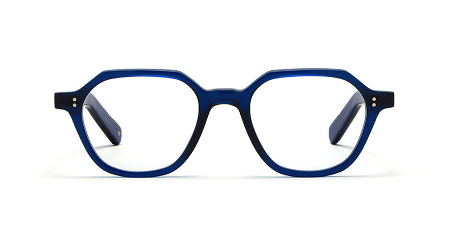 L.G.R Johannesburg 6262 Geometric Transparent Sapphire Blue Eyeglasses ...
