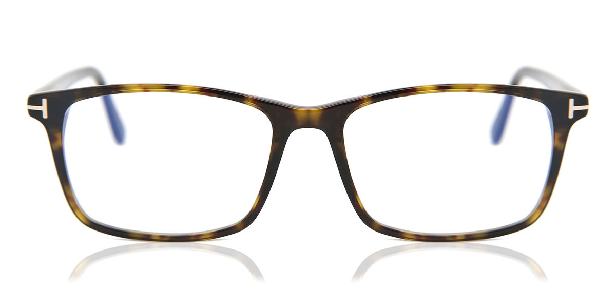 Tom Ford FT5584-B Blue-Light Block 052 Eyeglasses in Tortoise ...