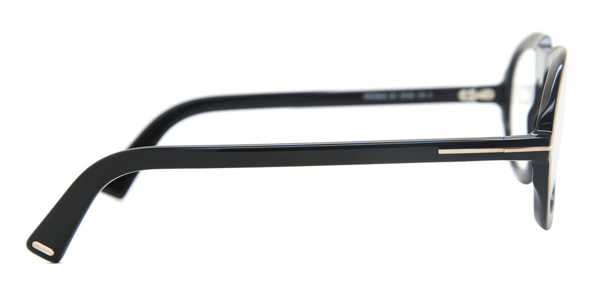 Tom Ford FT5756-B 001 Blue-Light Block Pilot Shiny Black Eyeglasses ...