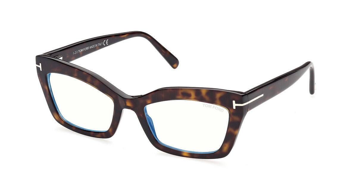 Tom Ford FT5766-B Blue-Light Block 001 Eyeglasses in Shiny Black ...