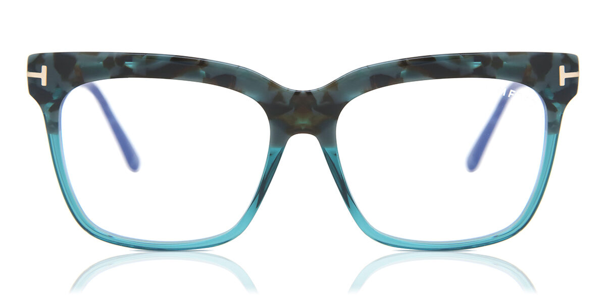 Tom Ford FT5768-B Blue-Light Block 056 Glasses Tortoise ...