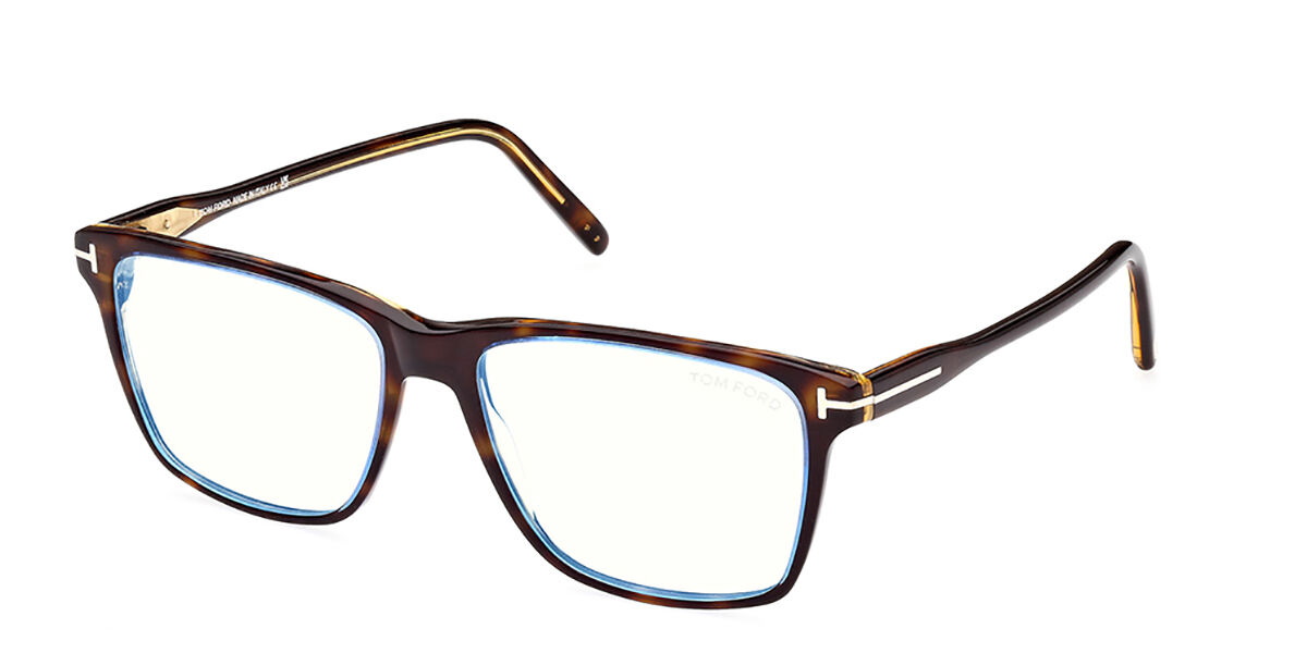 Tom Ford FT5817-B Blue-Light Block 055 Eyeglasses in Tortoise ...